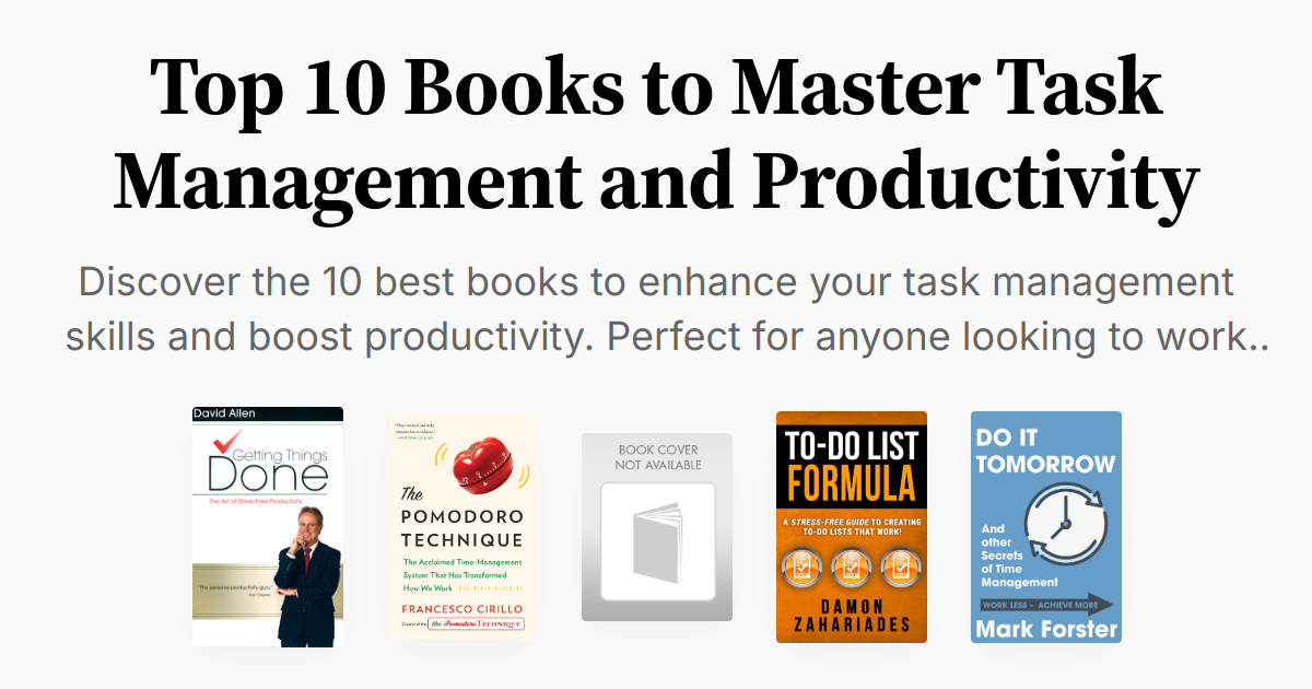 Top 10 Books to Master Task Management and Productivity | Summary & Audio