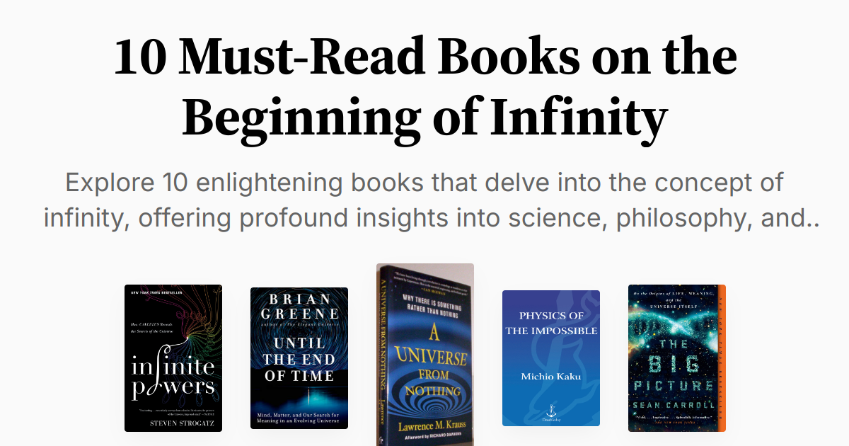 10 Must-Read Books on the Beginning of Infinity | Summary & Audio