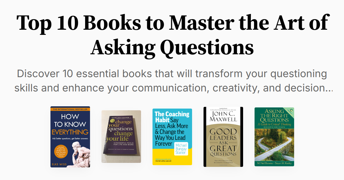 Top 10 Books to Master the Art of Asking Questions | Summary & Audio