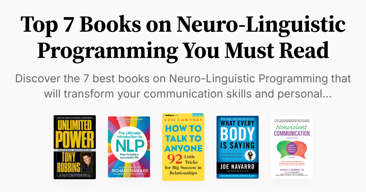 Top 7 Books on Neuro-Linguistic Programming You Must Read | Summary & Audio