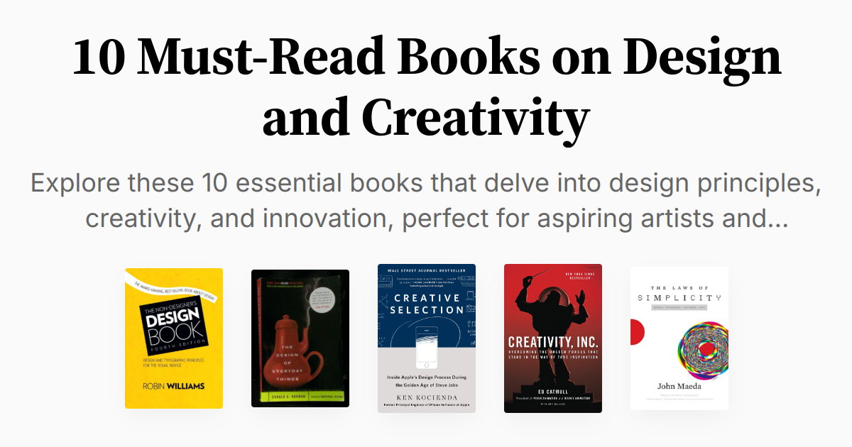10 Must-Read Books on Design and Creativity | Summaries & Audio