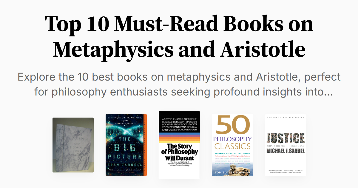 Top 10 Must-Read Books on Metaphysics and Aristotle | Summary & Audio
