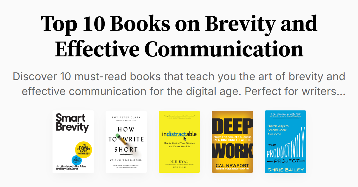 Top 10 Books on Brevity and Effective Communication | Summary & Audio