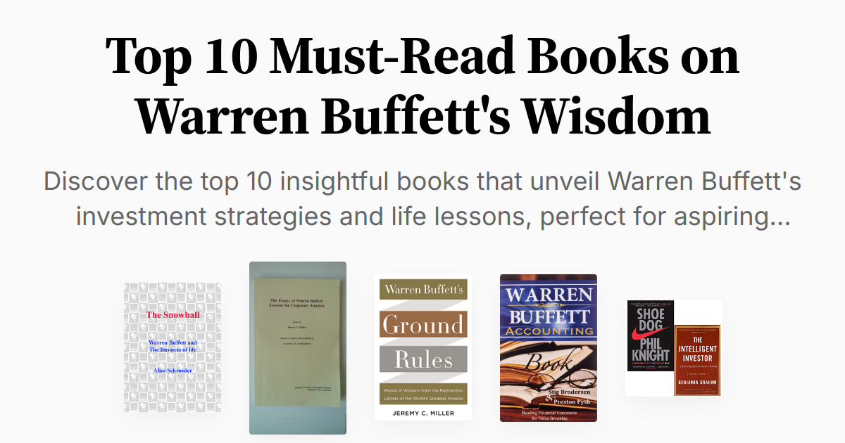 Top 10 Must-Read Books on Warren Buffett's Wisdom | Summary & Audio