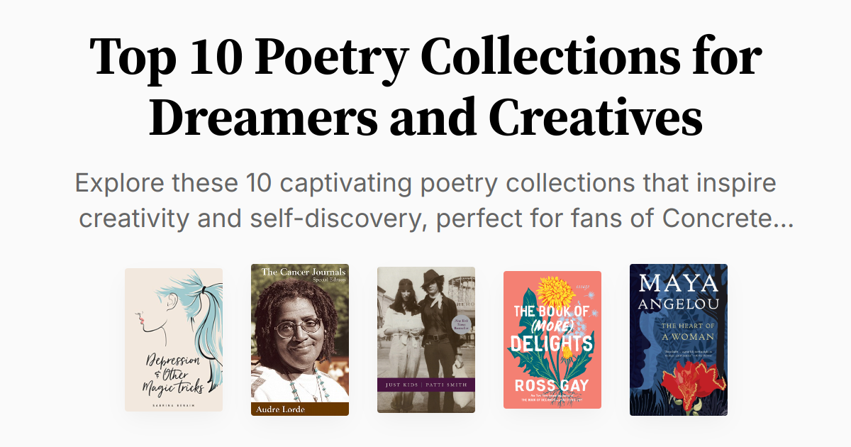Top 10 Poetry Collections for Dreamers and Creatives | Summary & Audio