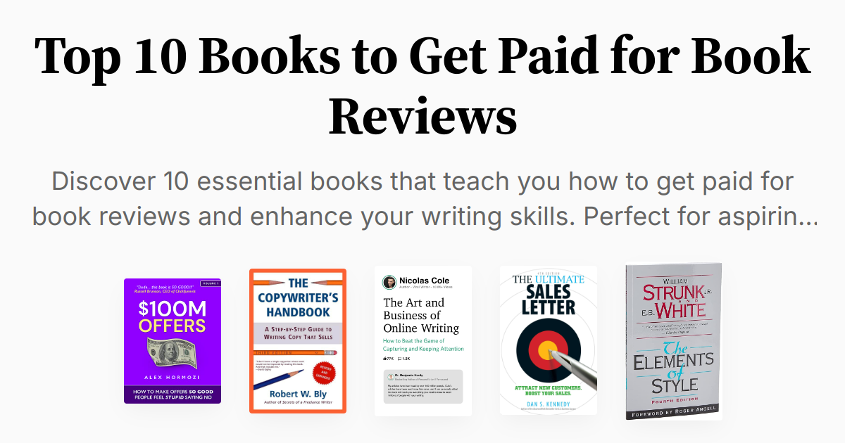 Top 10 Books to Get Paid for Book Reviews | Summary & Audio
