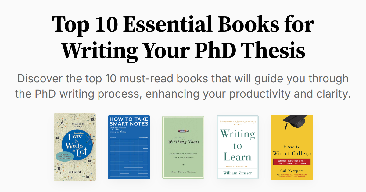 Top 10 Essential Books for Writing Your PhD Thesis | Summary & Audio