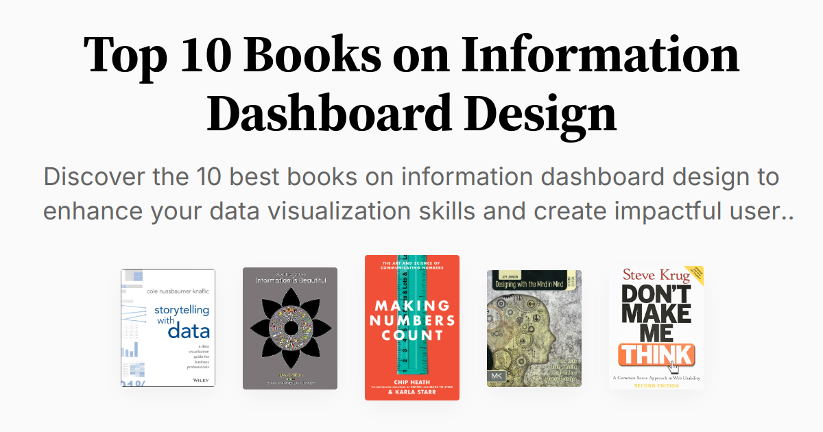 Top 10 Books on Information Dashboard Design | Summary & Audio