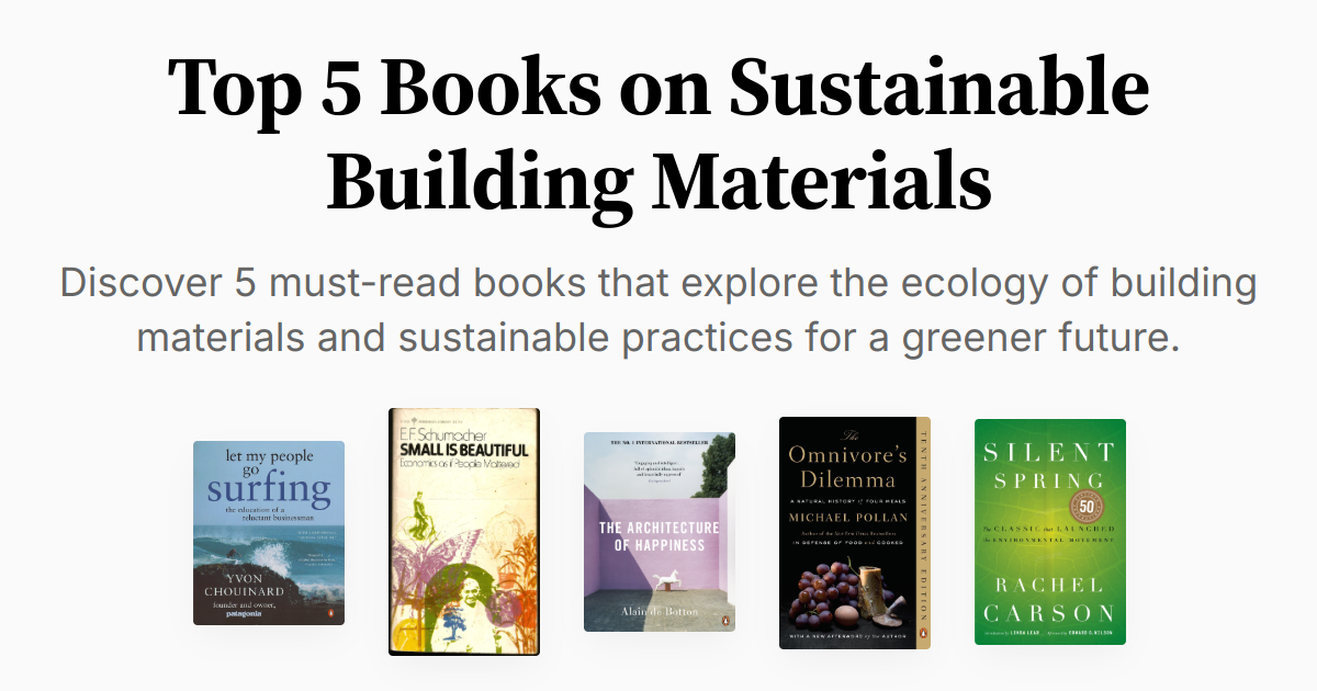 Top 5 Books on Sustainable Building Materials | Summary & Audio