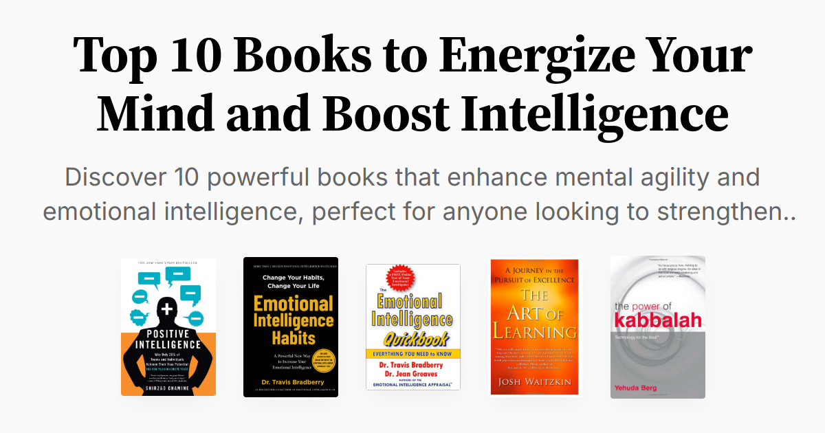 Top 10 Books to Energize Your Mind and Boost Intelligence | Summaries ...