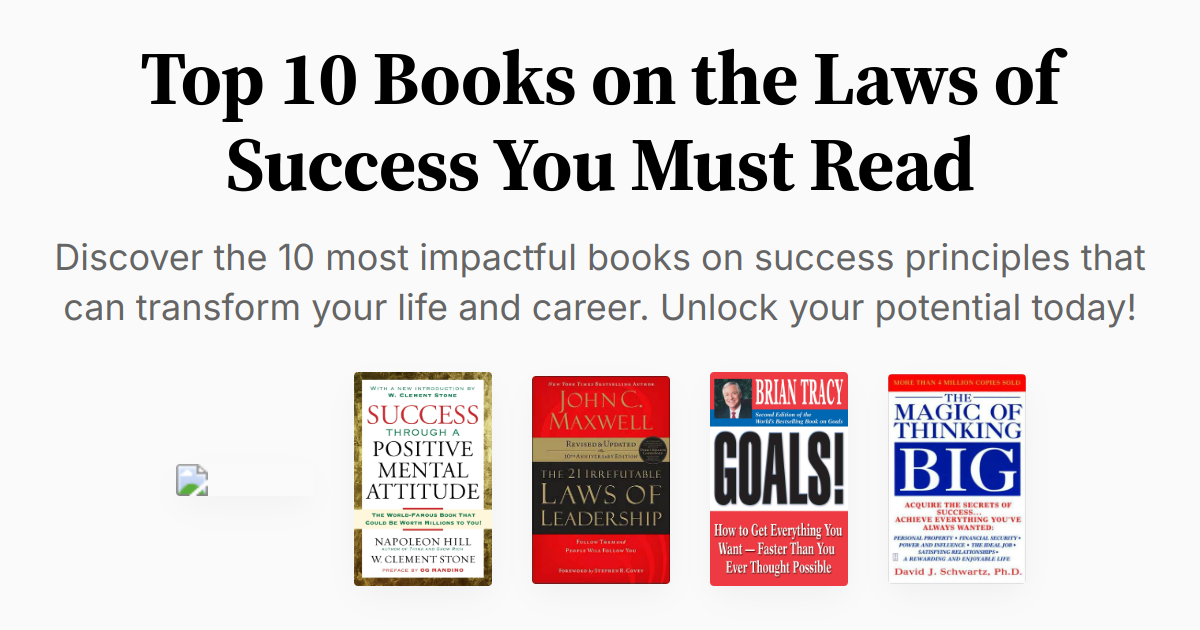 Top 10 Books on the Laws of Success You Must Read | Summary & Audio