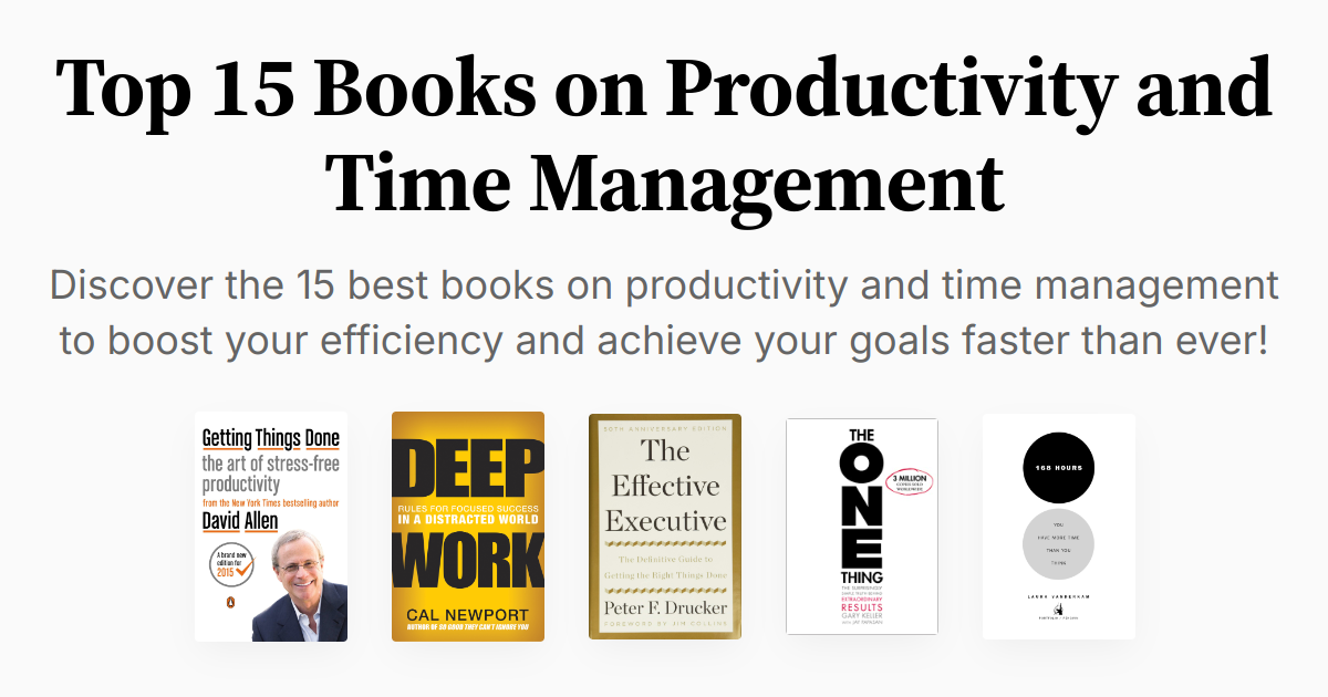 Top 15 Books on Productivity and Time Management | Summary & Audio