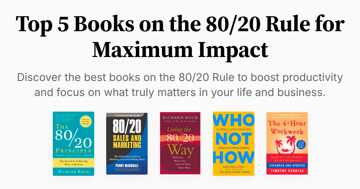 Top 5 Books on the 80/20 Rule for Maximum Impact | Summary & Audio