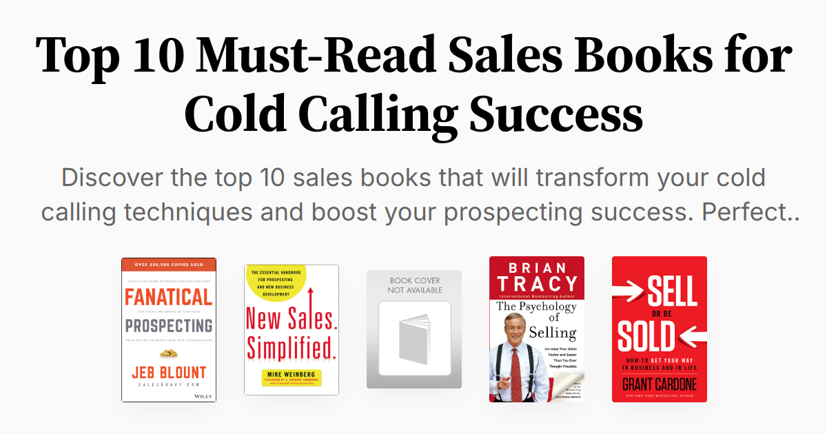 Top 10 Must-Read Sales Books for Cold Calling Success | Summary & Audio