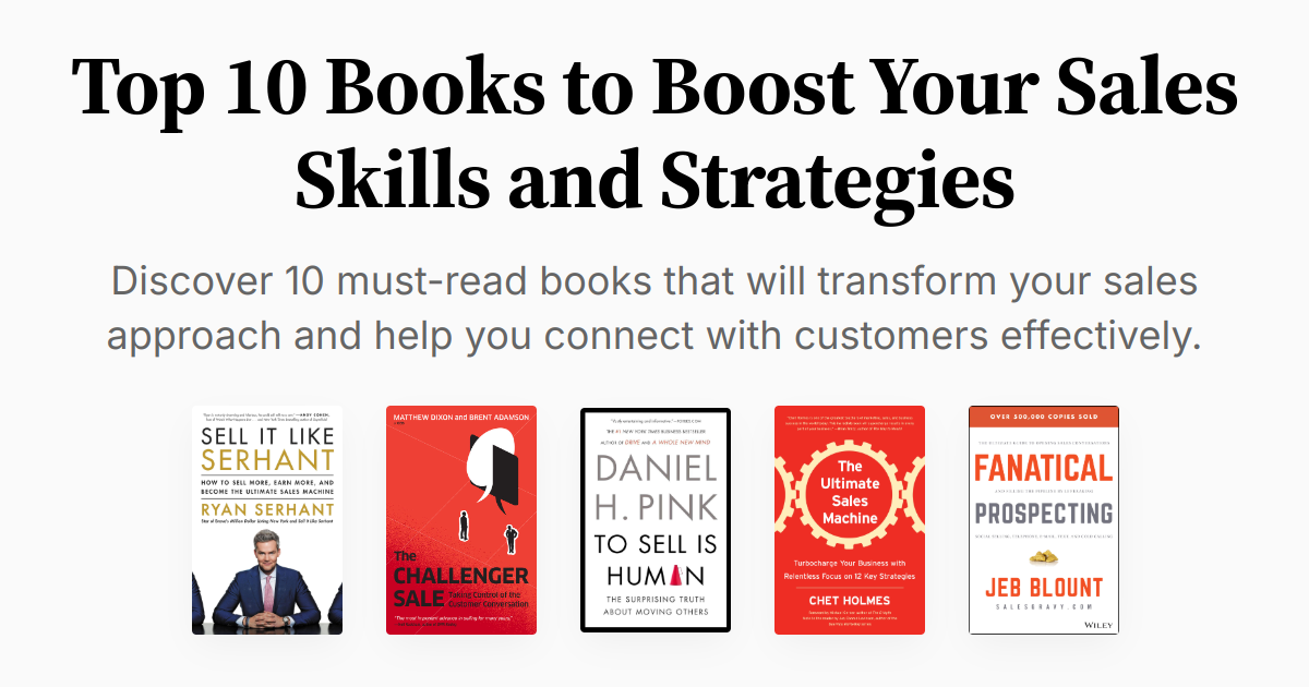 Top 10 Books to Boost Your Sales Skills and Strategies | Summary & Audio