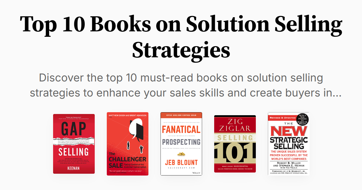 Top 10 Books on Solution Selling Strategies | Summary & Audio