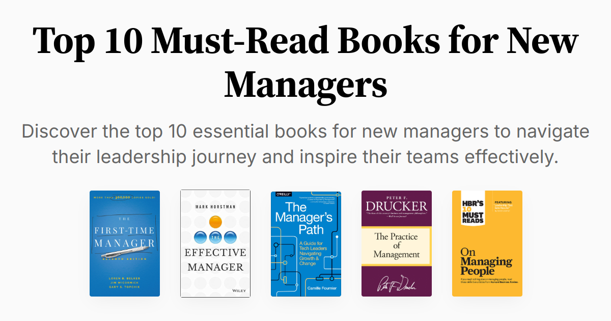 Top 10 Must-Read Books for New Managers | Summary & Audio
