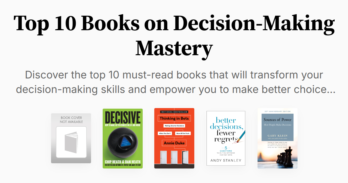 Top 10 Books on Decision-Making Mastery | Summary & Audio