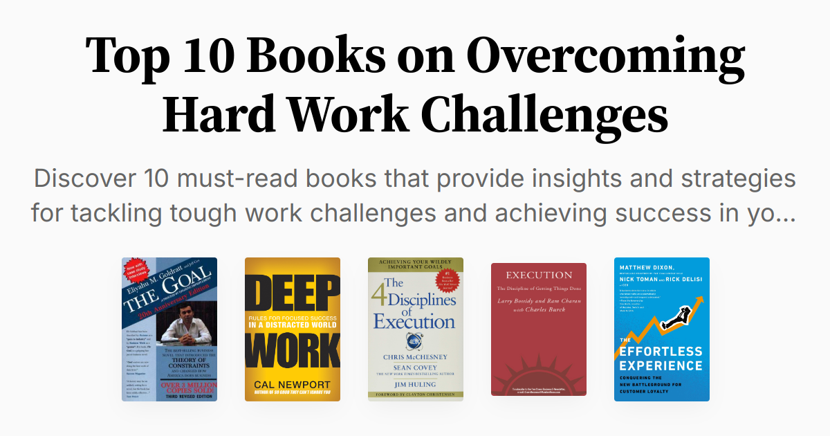 Top 10 Books on Overcoming Hard Work Challenges | Summary & Audio