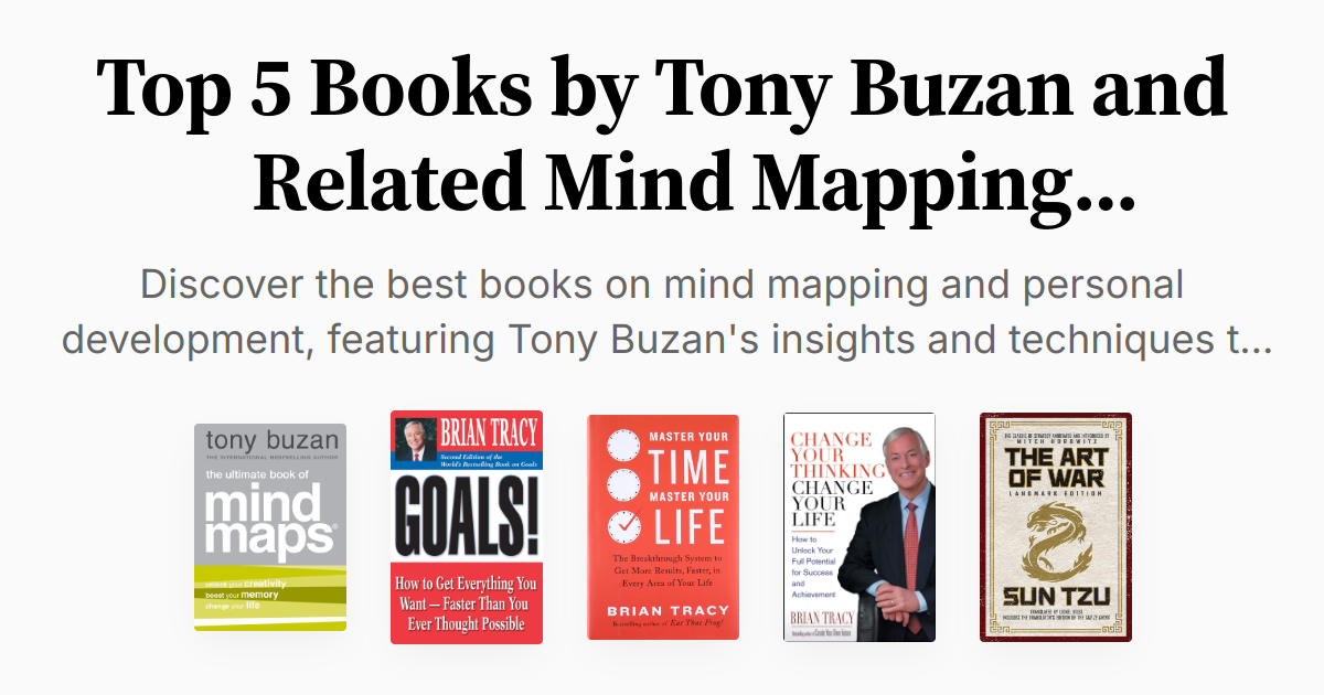 Top 5 Books by Tony Buzan and Related Mind Mapping Masterpieces ...
