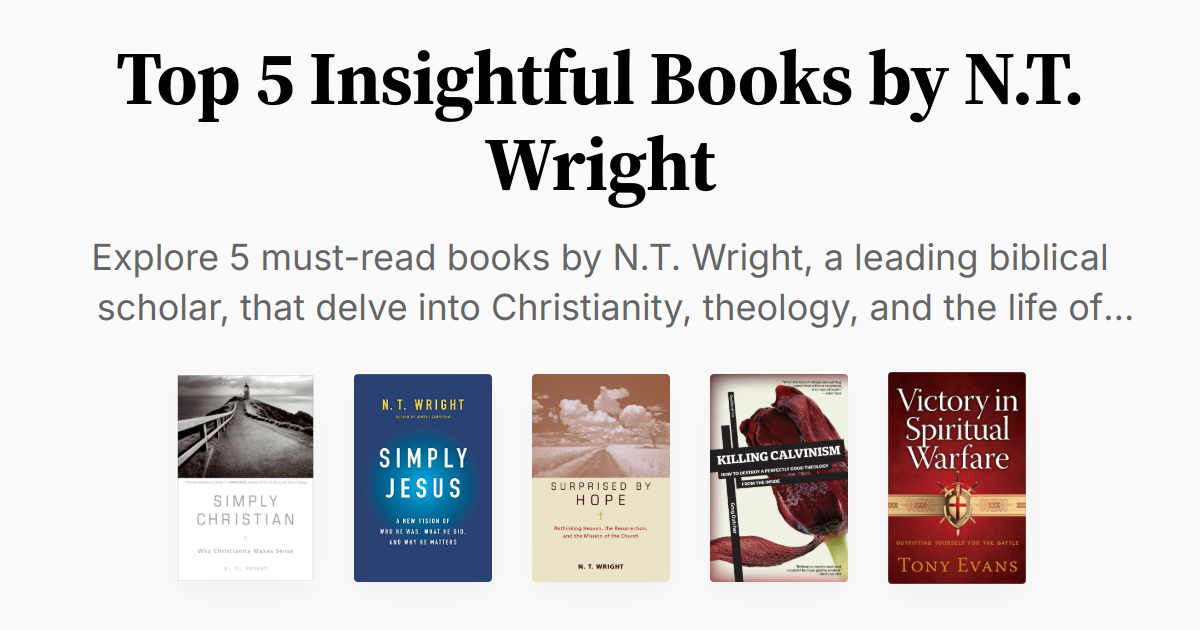 Top 5 Insightful Books by N.T. Wright | Summary & Audio
