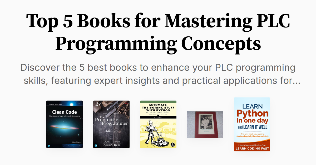 Top 5 Books for Mastering PLC Programming Concepts | Summary & Audio