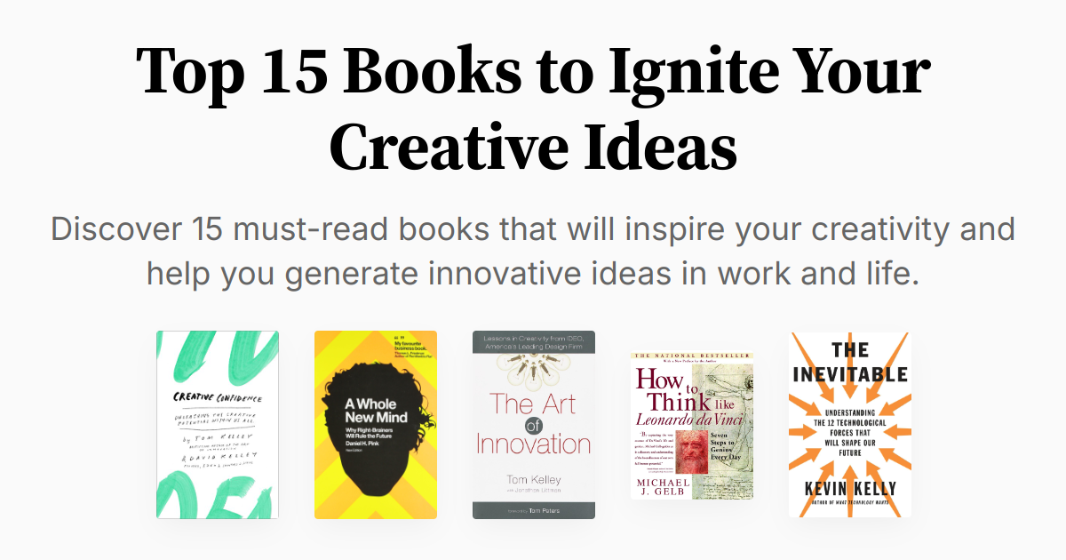 Top 15 Books to Ignite Your Creative Ideas | Summary & Audio