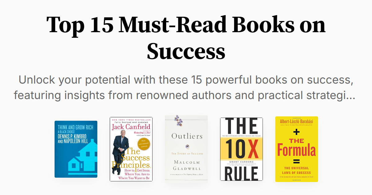 Top 15 Must-Read Books on Success | Summary & Audio