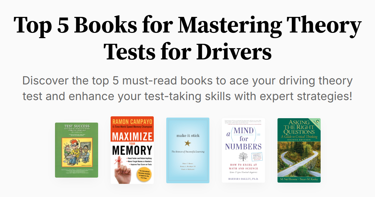 Top 5 Books for Mastering Theory Tests for Drivers | Summary & Audio