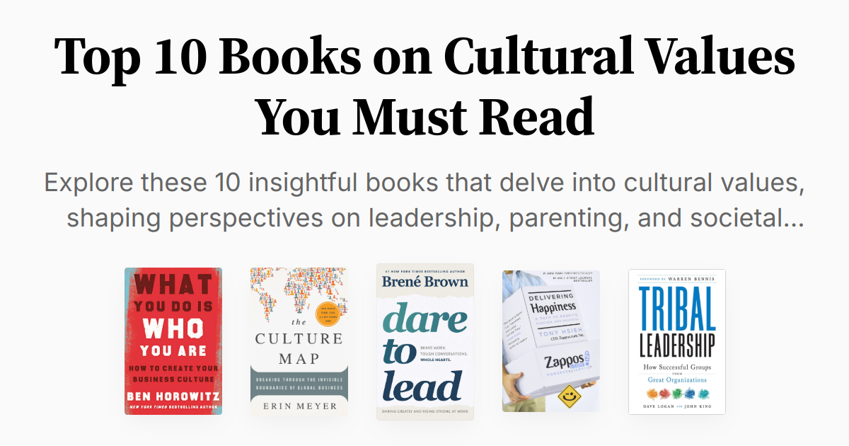 Top 10 Books on Cultural Values You Must Read | Summary & Audio