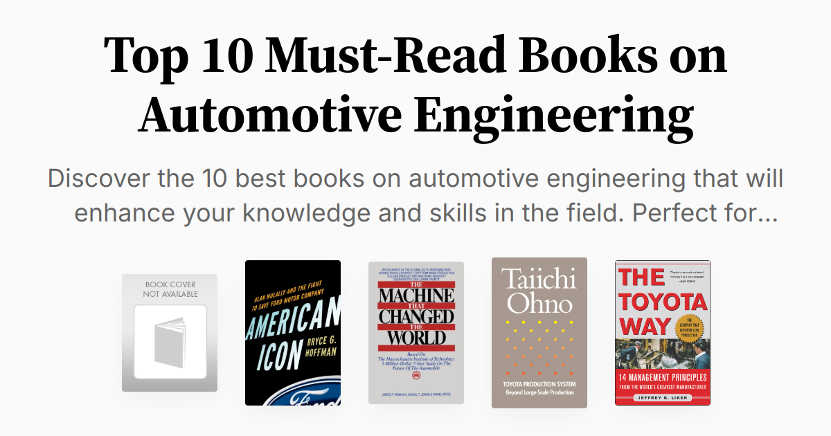 Top 10 Must-Read Books on Automotive Engineering | Summaries & Audio