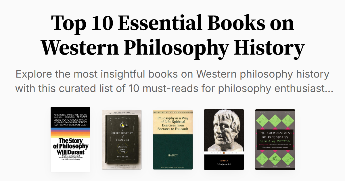 Top 10 Essential Books on Western Philosophy History | Summary & Audio
