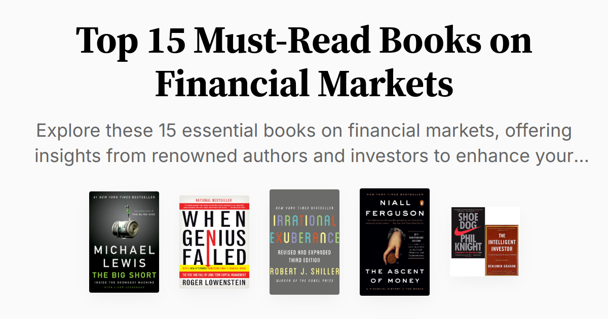 Top 15 Must-Read Books on Financial Markets | Summary & Audio