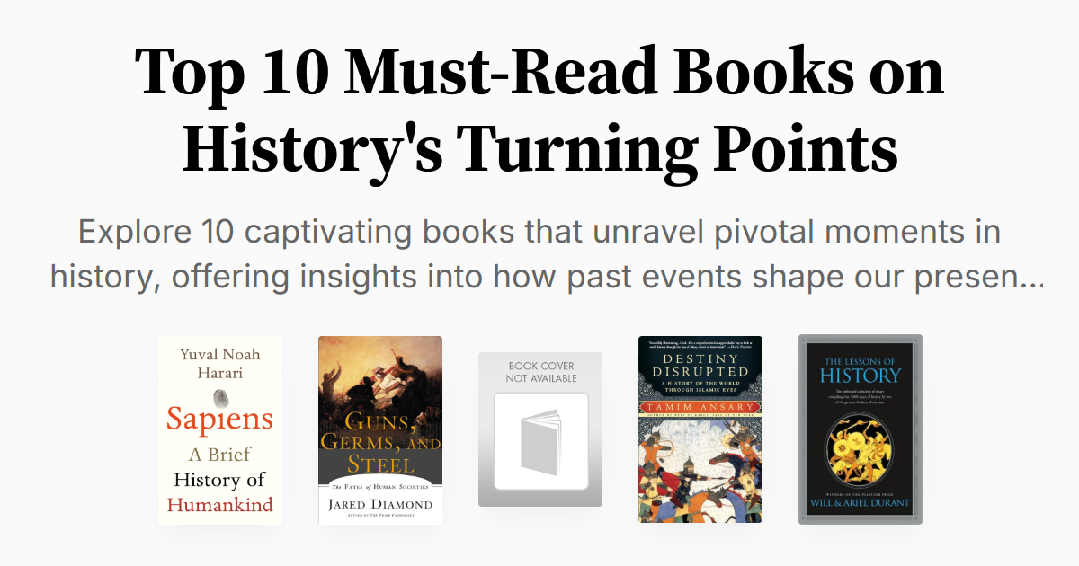 Top 10 Must-Read Books on History's Turning Points | Summary & Audio