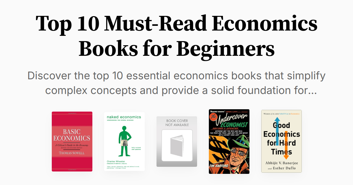 Top 10 Must-Read Economics Books for Beginners | Summary & Audio