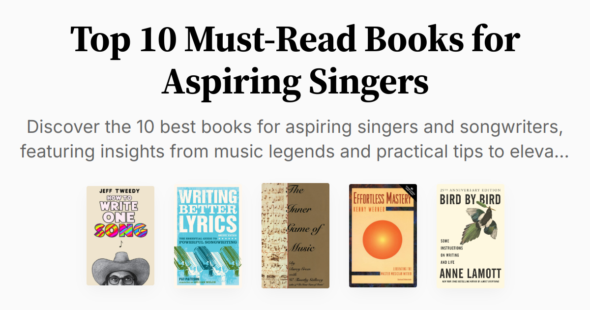 Top 10 Must-Read Books for Aspiring Singers | Summary & Audio