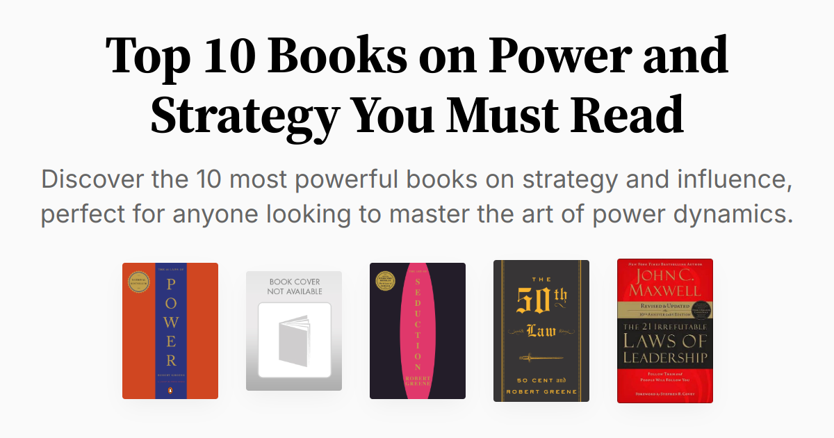 Top 10 Books on Power and Strategy You Must Read | Summary & Audio
