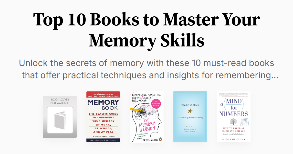 Top 10 Books to Master Your Memory Skills | Summary & Audio