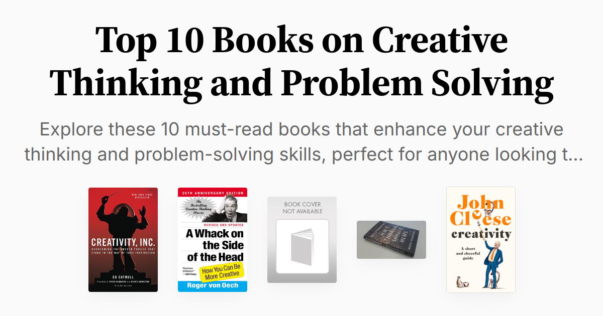 Top 10 Books on Creative Thinking and Problem Solving | Summary & Audio