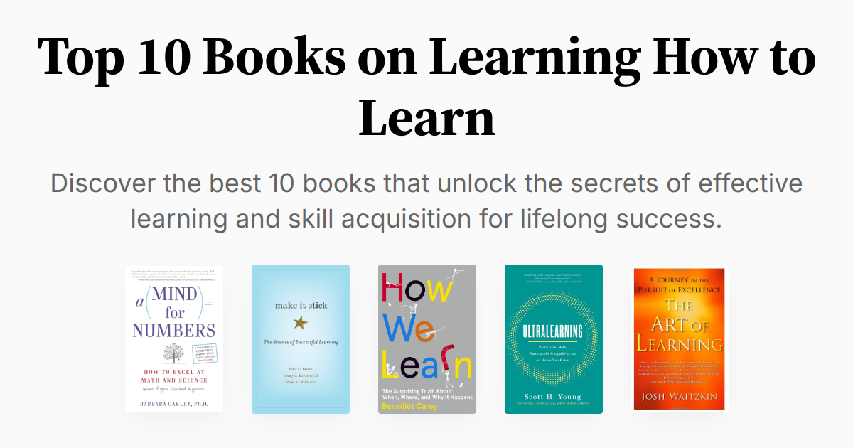 Top 10 Books on Learning How to Learn | Summary & Audio