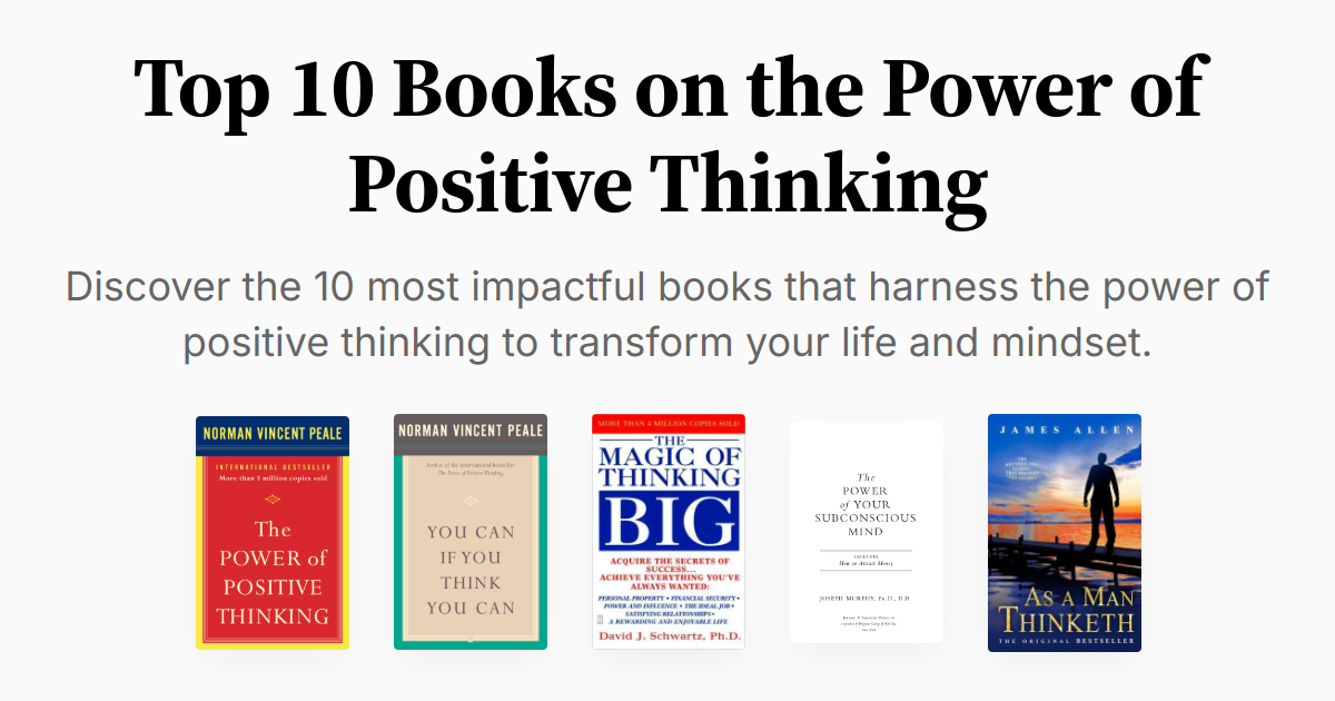 Top 10 Books on the Power of Positive Thinking | Summary & Audio