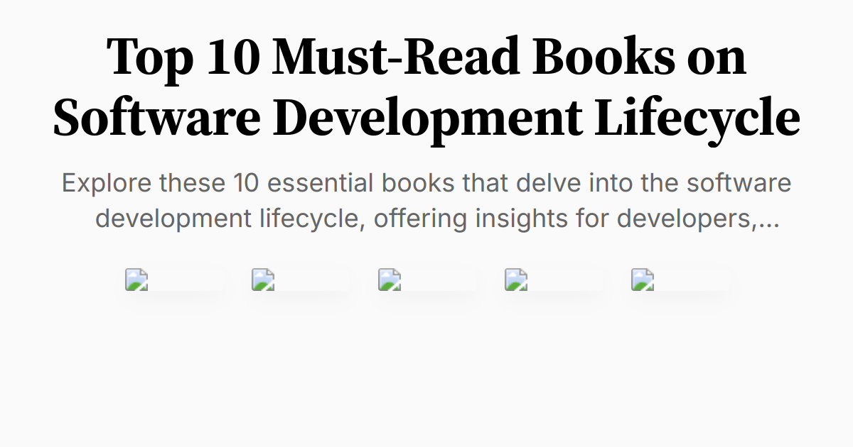 Top 10 Must-Read Books on Software Development Lifecycle | Summary & Audio