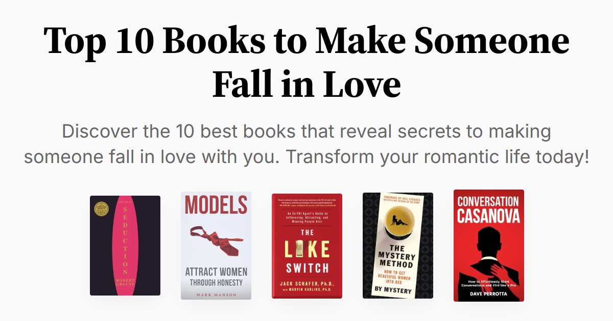 Top 10 Books to Make Someone Fall in Love | Summary & Audio