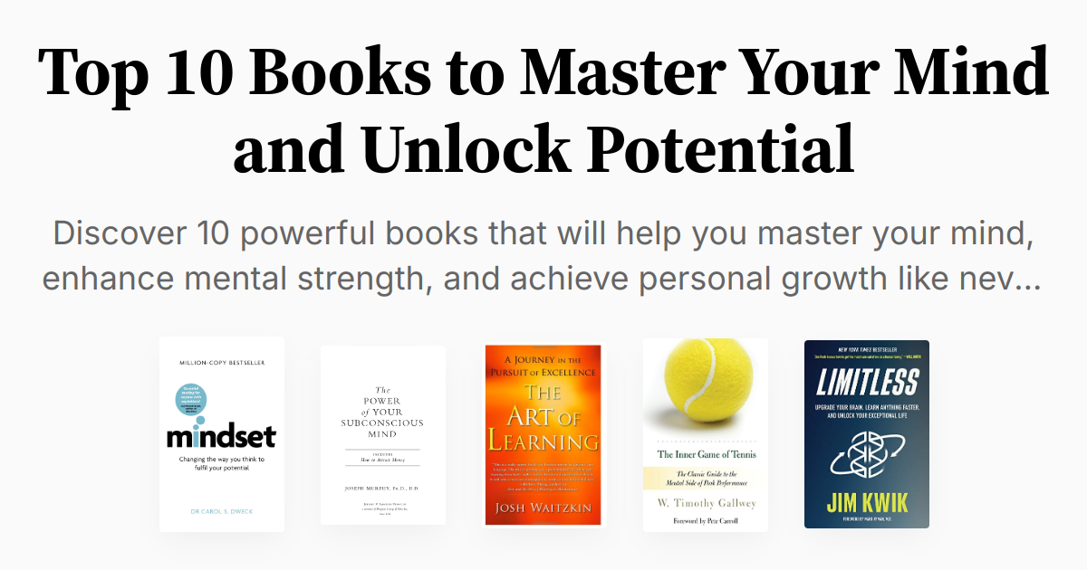 Top 10 Books to Master Your Mind and Unlock Potential | Summary & Audio