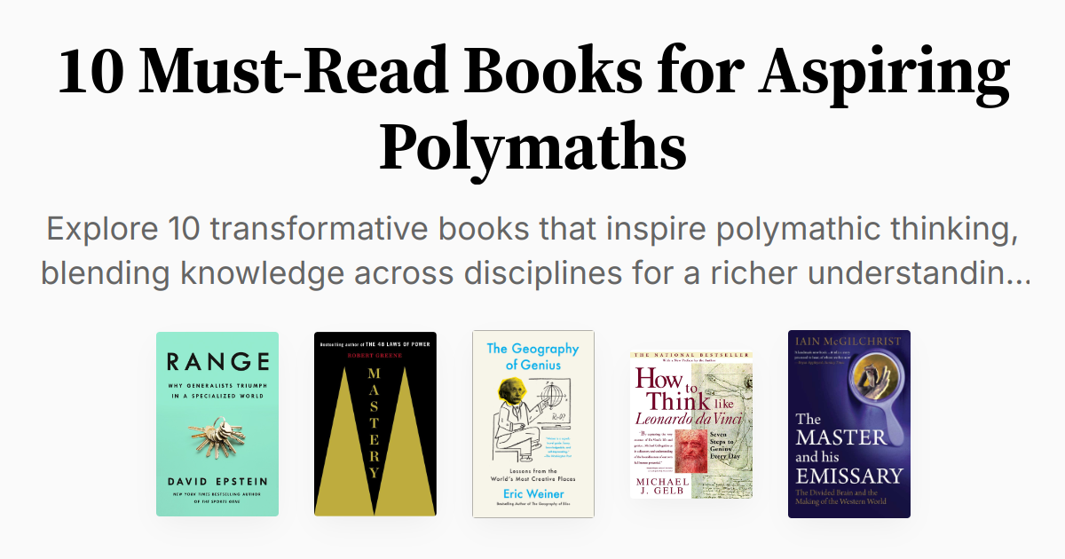 10 Must-Read Books for Aspiring Polymaths | Summary & Audio