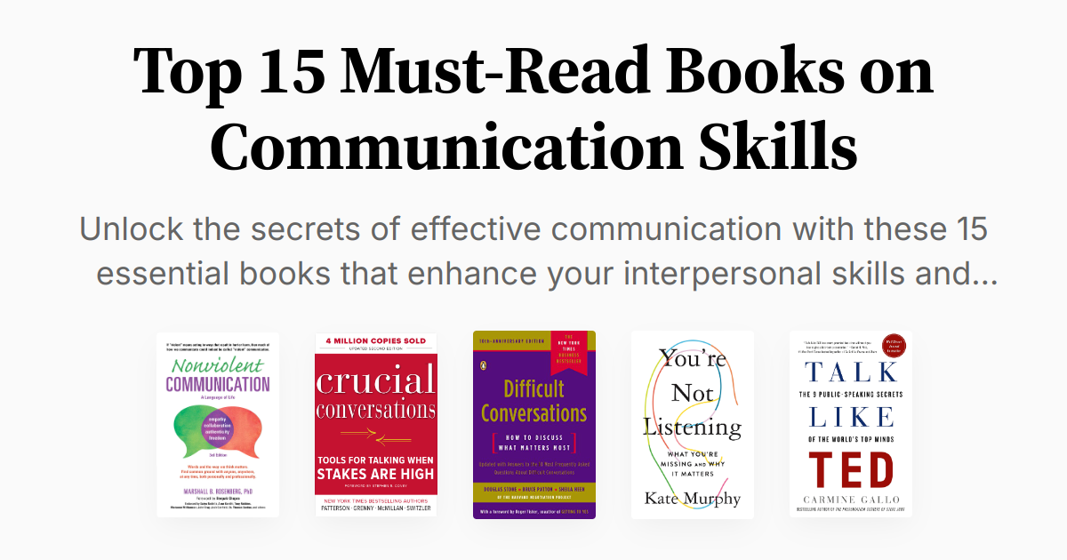 Top 15 Must-Read Books on Communication Skills | Summaries & Audio