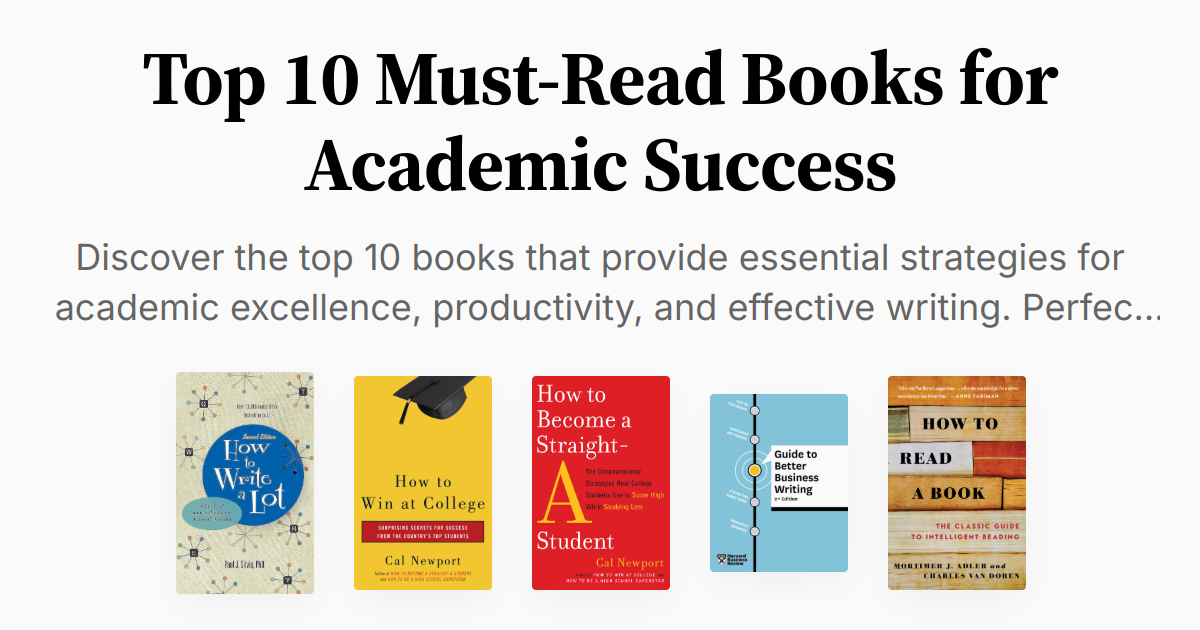 Top 10 Must-Read Books for Academic Success | Summary & Audio