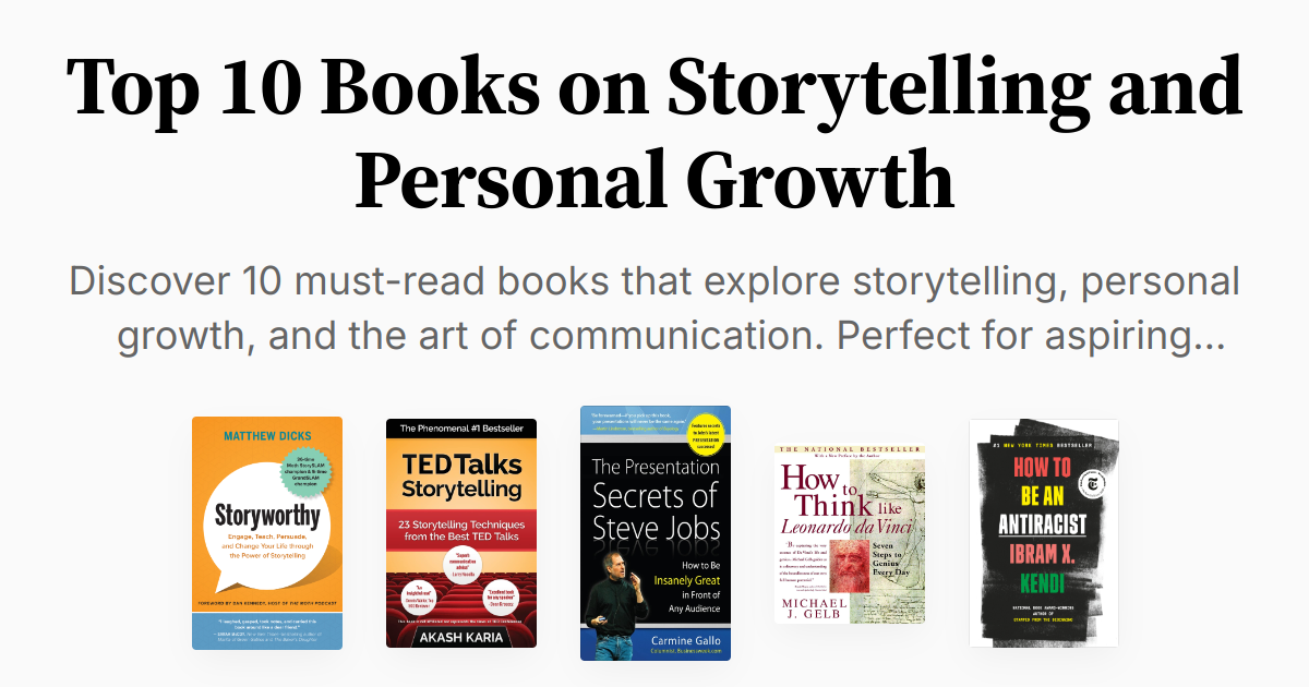 Top 10 Books on Storytelling and Personal Growth | Summary & Audio