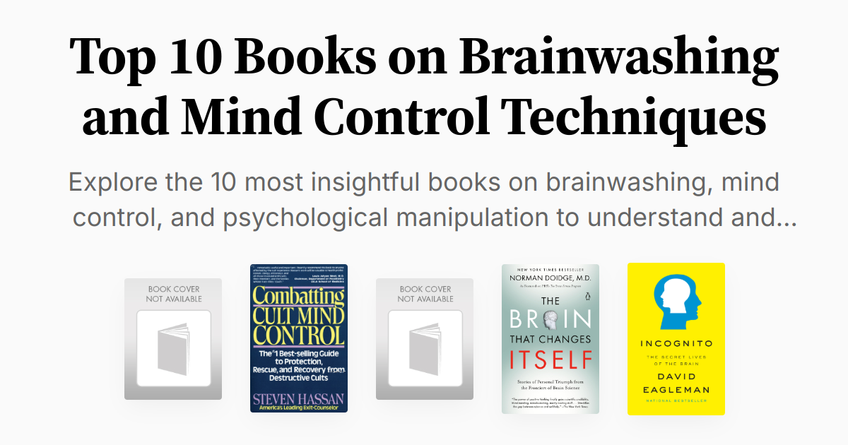 Top 10 Books on Brainwashing and Mind Control Techniques | Summary & Audio