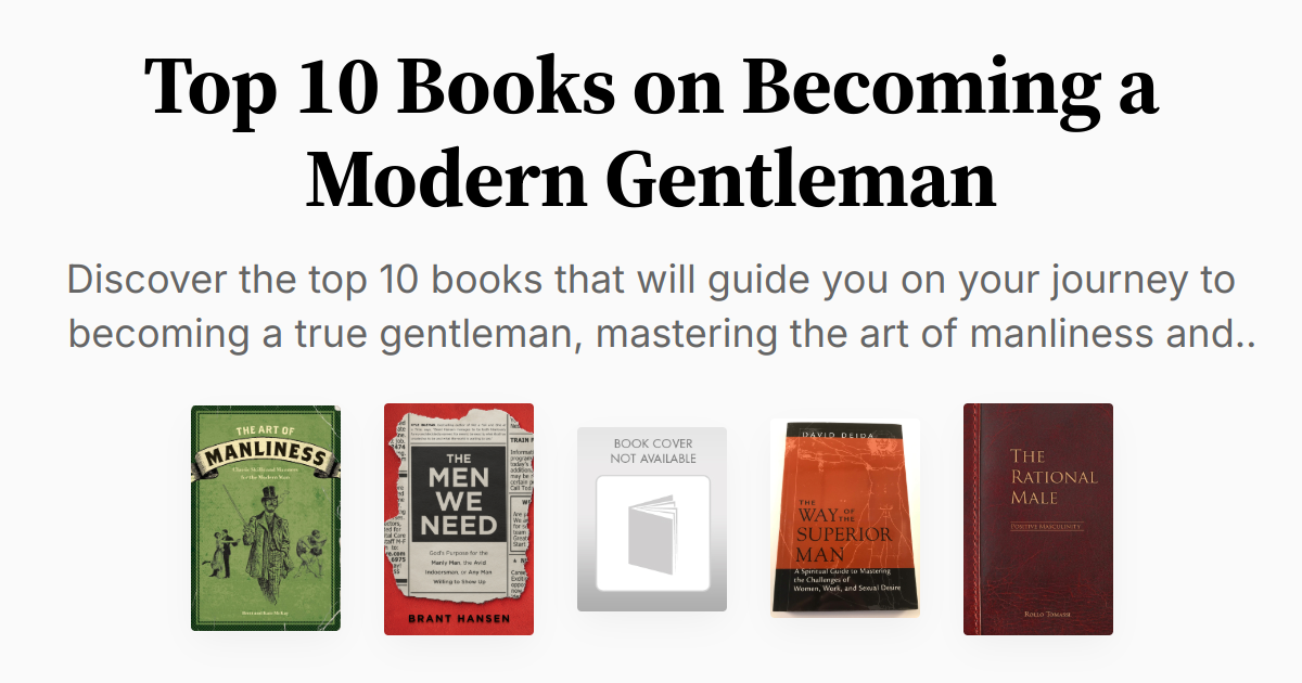 Top 10 Books on Becoming a Modern Gentleman | Summary & Audio